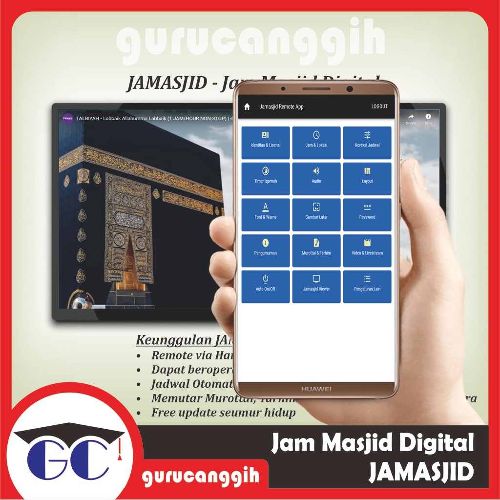 Jual [JAMASJID] Jam Masjid Digital - Jadwal Sholat Digital Layar TV ...