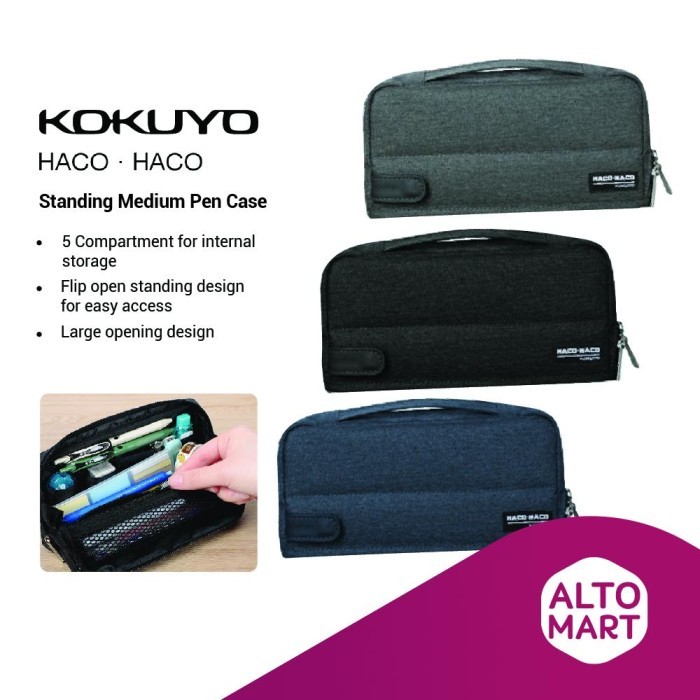 Jual Kokuyo HACO HACO Standing Medium Pen Case Pencil Make Up Storage Bag | Shopee Indonesia