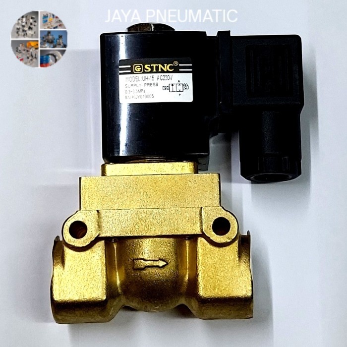 Jual Uh-15 Drat 1/2 Inchi Solenoid Valve High Pressure 50 Bar Merk Stnc | Shopee Indonesia