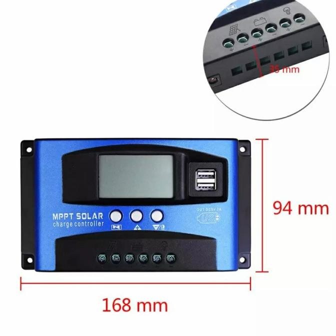 Jual Mppt 100A Sollar Charger Controller Scc Solar Panel Surya Plts 12V/24V | Shopee Indonesia