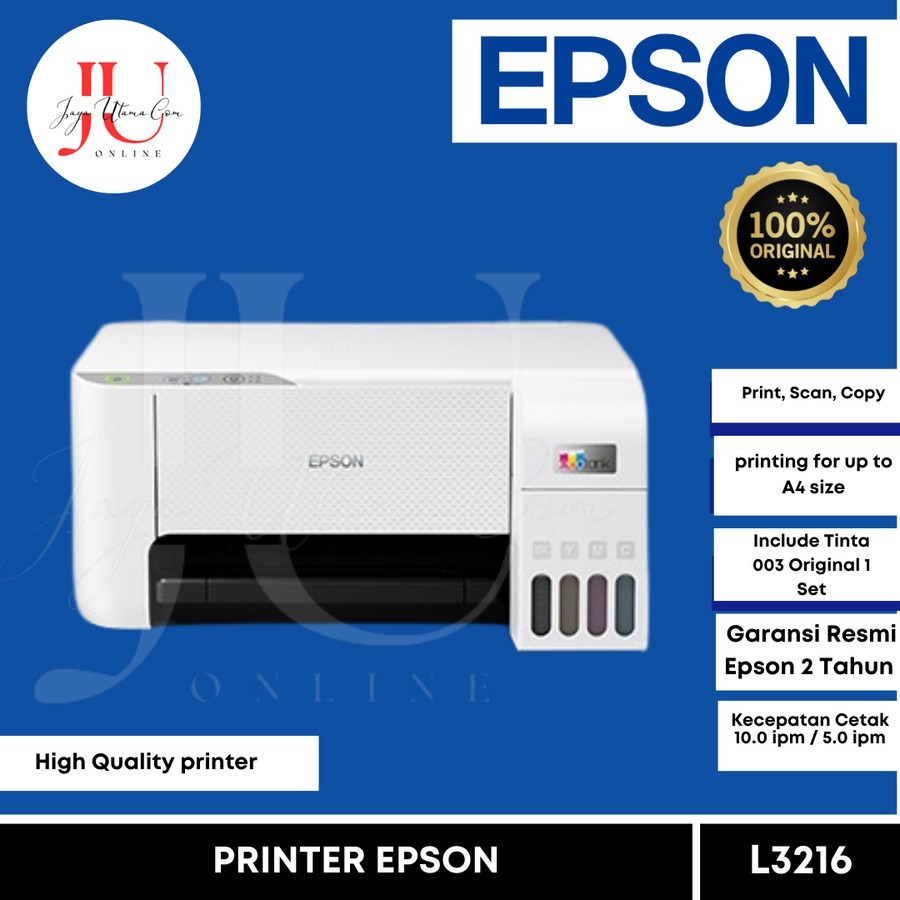 Jual Printer Epson L3210 / L3216 A4 ECOTANK All in One InkTank (Print,Scan,Copy) | Shopee Indonesia