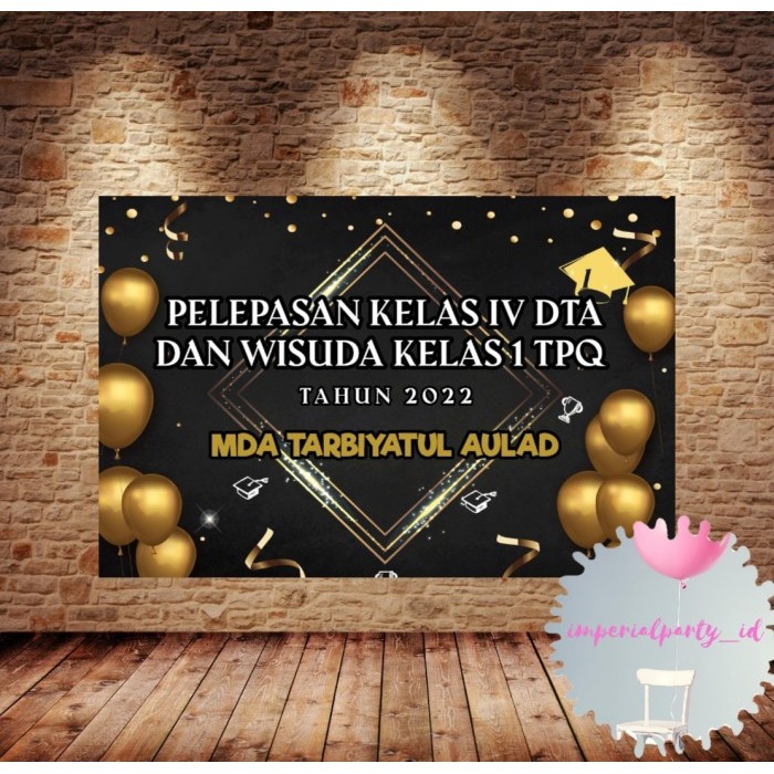 Jual CUSTOM GRADUATE BACKDROP BANNER SPANDUK SARJANA SCHOOL GRADUATION ...