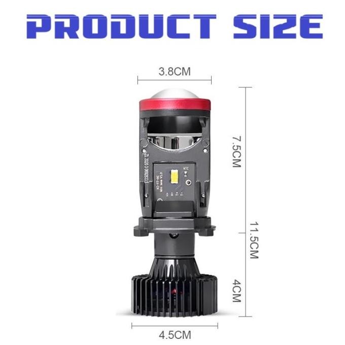 Jual Lampu Led Y7D Projie H4 Mini Projector Lens Lensa Mobil Motor ...