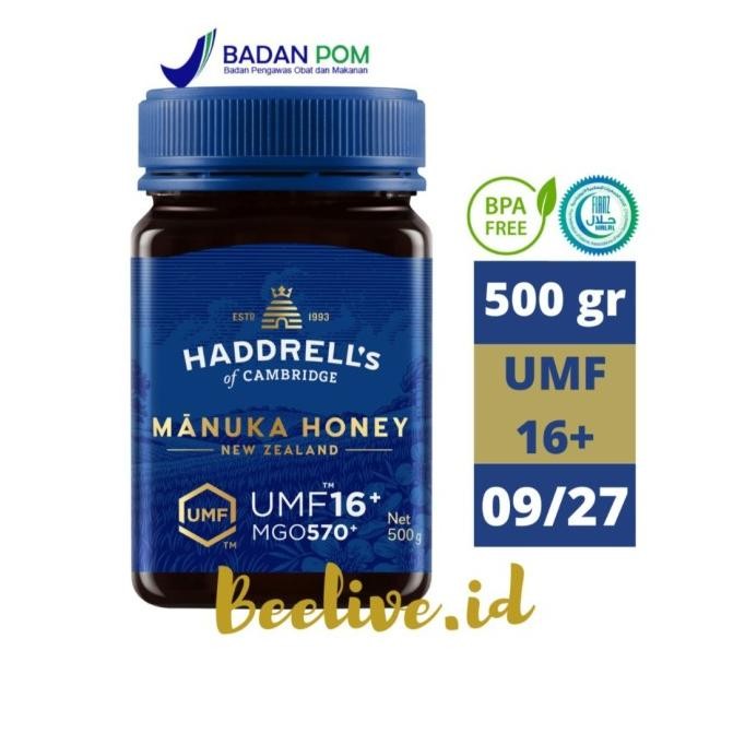 Jual New Madu Haddrells Manuka Honey UMF 16+ MGO 573+ 500 GR (UMF 15+ UP) | Shopee Indonesia