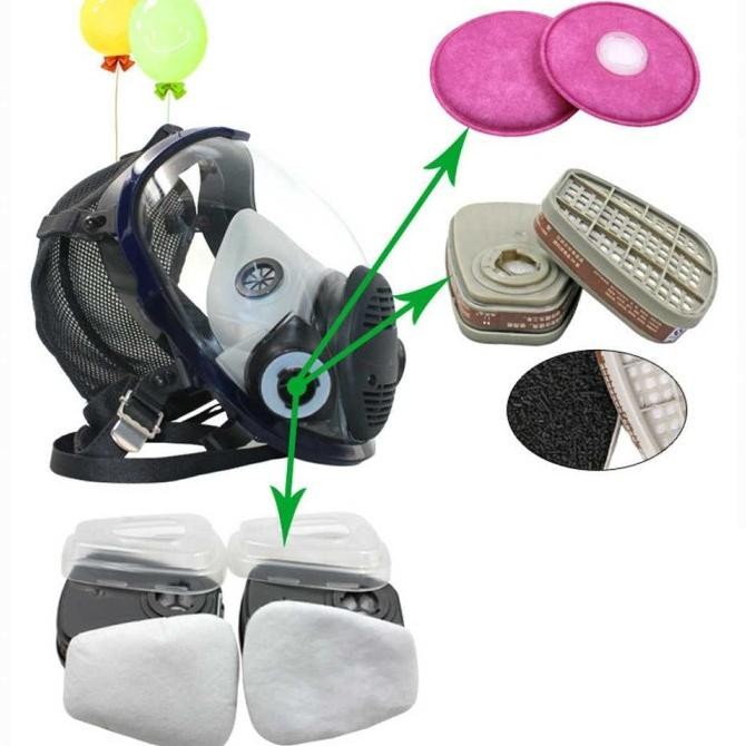 Jual Promo Masker Gas Kimia Amonia Acid Full Face Mask Dust Respirator ...