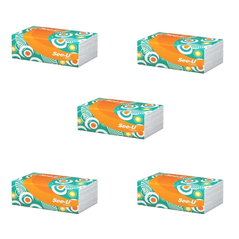 Jual Paket 5 Pcs See-U SEEU Classic 160s Facial Tissue 160 Sheet Tisu ...