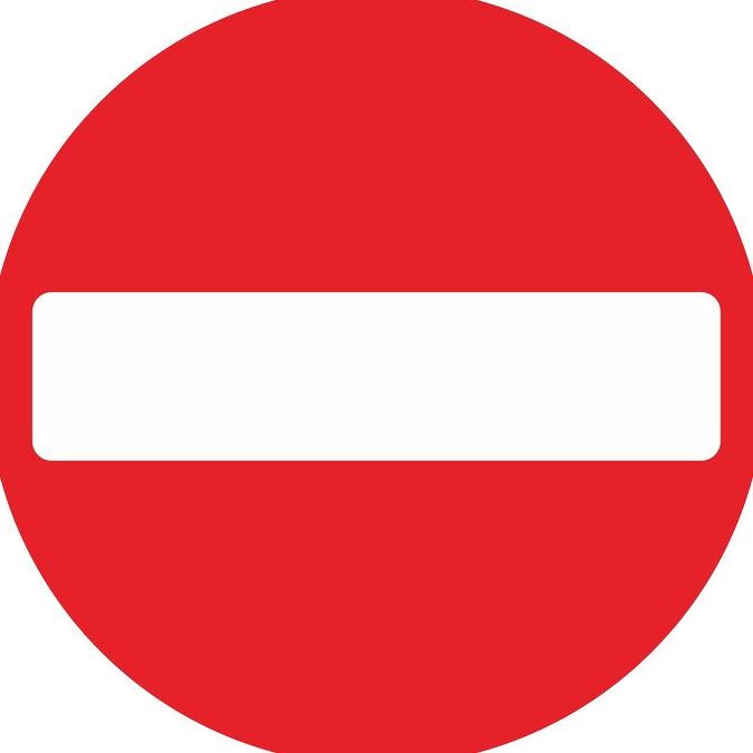 Jual ready rambu dilarang masuk verboden diameter 60 cm plat acp 3 mm ...