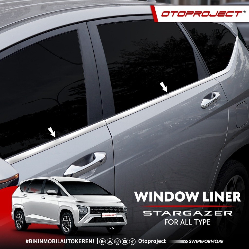 Jual Otoproject - Window Liner Stargazer Stainless | Shopee Indonesia