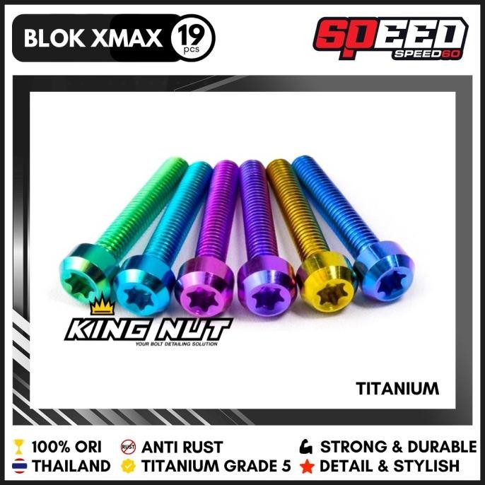 Jual Promo Titanium Probolt Baut Blok Yamaha Xmax Grade 5 King Nut ...