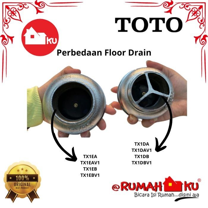 Jual FLOOR DRAIN TOTO TX1DB SARINGAN GOT KAMAR MANDI | Shopee Indonesia