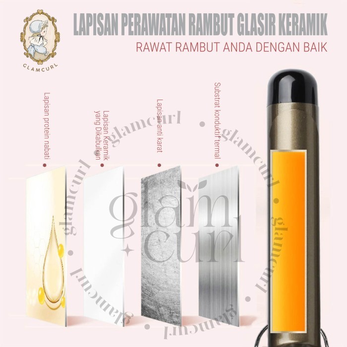 Jual CATOKAN TSUYA TONG PRO CURLING IRON HAIR CURLER CATOK PEACHY ...