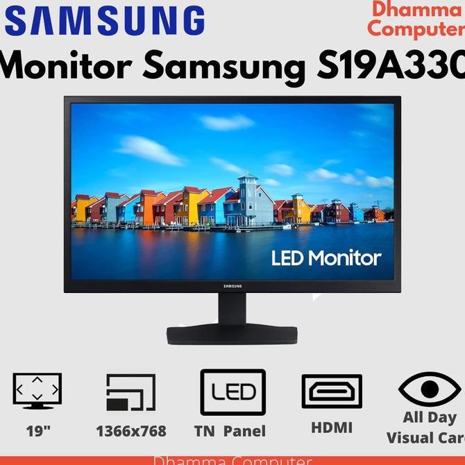 Jual BARU MONITOR LED SAMSUNG 19" 19INCH 19 INCH S19A330 LS19A330NHE HDMI VGA | Shopee Indonesia
