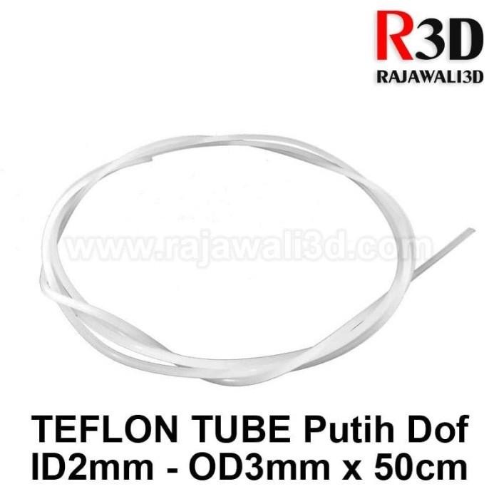 Jual PTFE Tube Teflon Extruder White Inner Throat OD 3mm ID 2mm 50cm ...