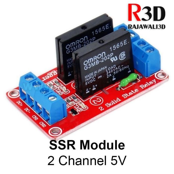 Jual SSR Solid State Relay Module 2 Channel 5V DC Low Level Trigger | Shopee Indonesia