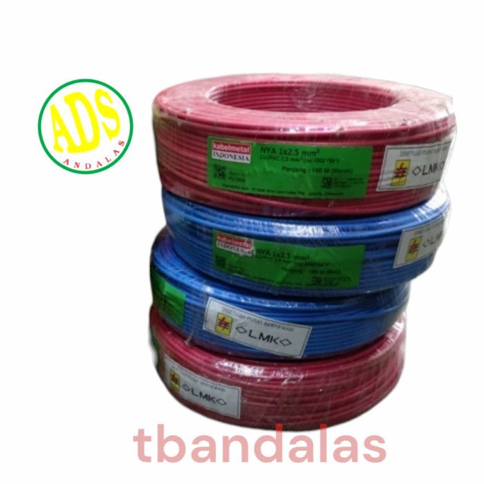 Jual Kabelmetal Metal Kabel Cable Listrik Nya Tunggal 1.5Mm 2.5Mm 100 ...