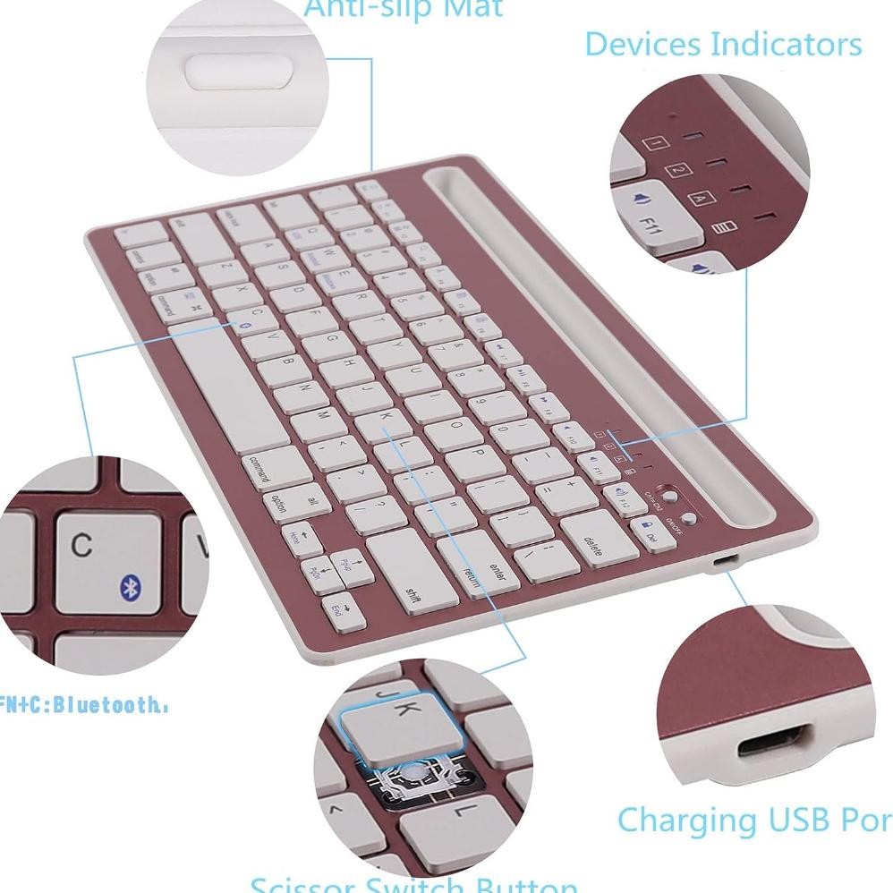 Jual BISA COD SPOIL Wireless Bluetooth Keyboard Portable Wireless ...