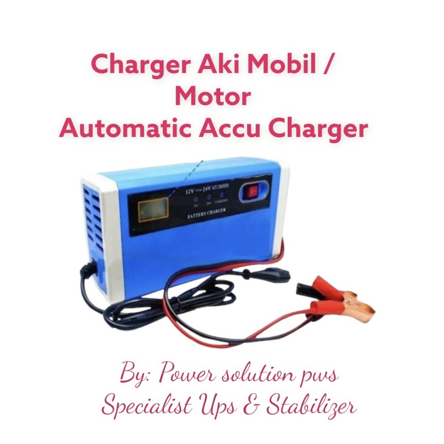 Jual Charger Aki Mobil Motor Automatic Accu Charger 12V - 24V 10A Ready ...