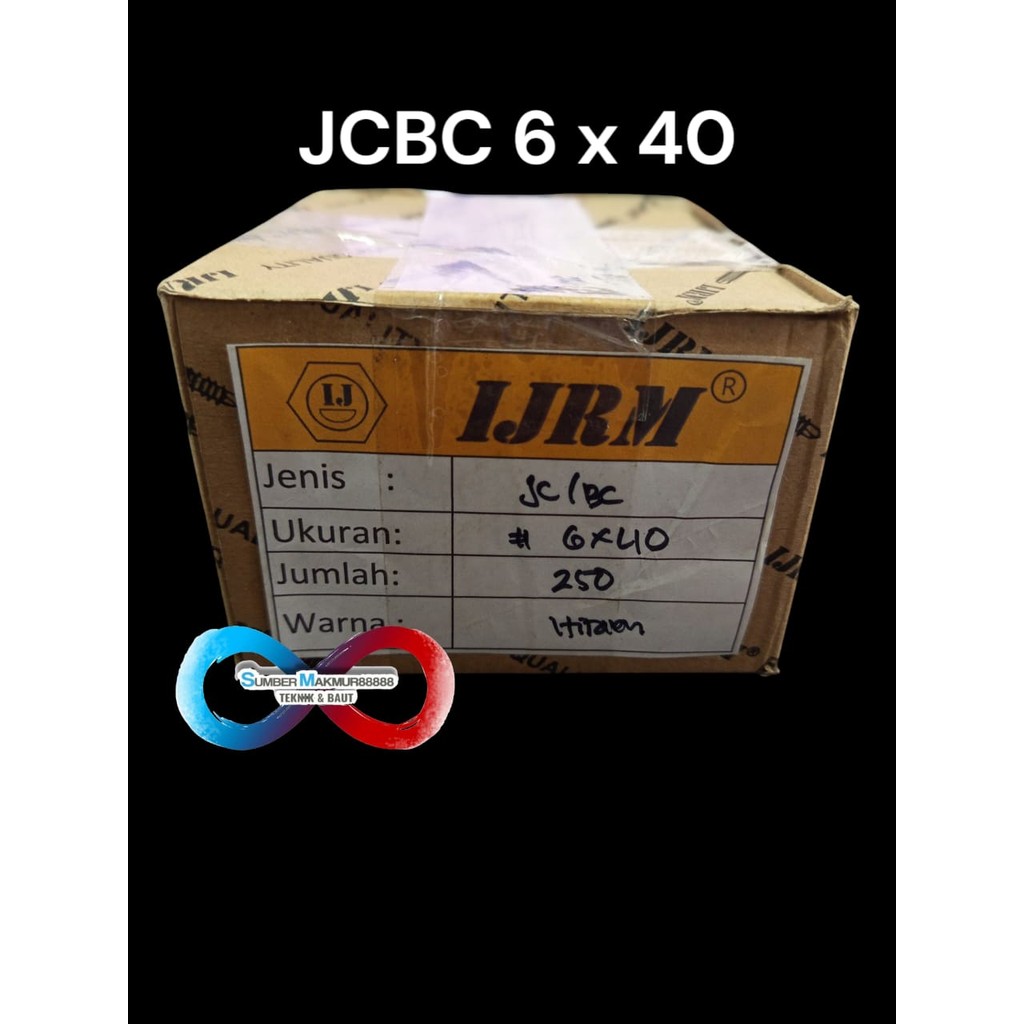 Jual BOX - Baut JCBC Hitam M6x40 /Baut Knockdown + Mur Guling/Palu isi ...