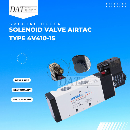 Jual 4v410-15 Solenoid Valve Airtac 4v 410-15 Selenoid Valve Type 4v410 ...