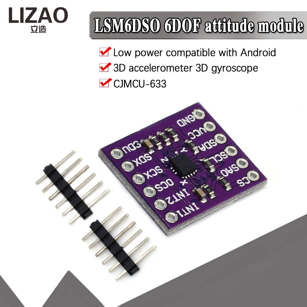 Jual WYU CJMCU-633 LSM6DSO 6DOF 3D Gyroscope Attitude Sensor Module 3D Accelerometer 3.3V SPI ...