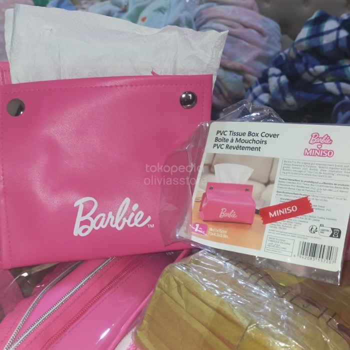 Jual Promo Tissue Box Cover Barbie Miniso X Barbie Temost Tissue Tisu ...