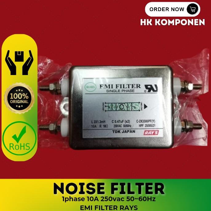 Jual Noise Filter 1Phase 10A / Emi Filter Single Phase 10A 220Vac Rays ...