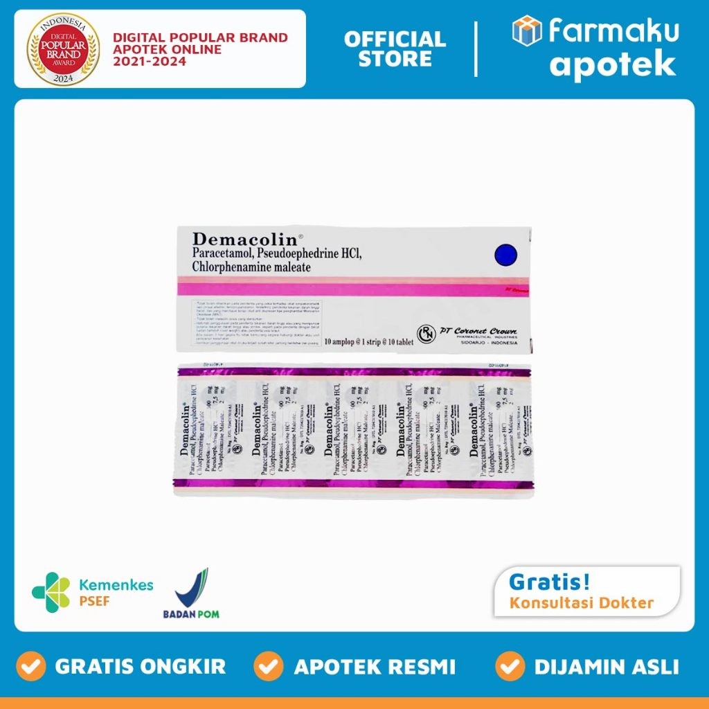 Jual Demacolin Strip 10 Tablet - BNS | Shopee Indonesia