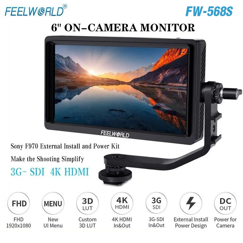 Jual Baru FEELWORLD FW568S 6 Inch Monitor 1920x1080 On-camera Filed ...