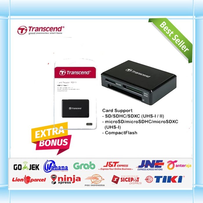 Jual Transcend Card Reader RDF9 All-in-1 UHS-II Multi Card Reader USB 3 ...