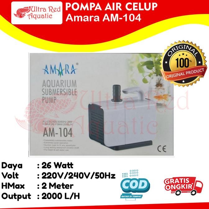Jual Pompa Air Celup Aquarium Kolam Amara Am-104 Am 104 Am104 Hidroponik Projectkini | Shopee ...