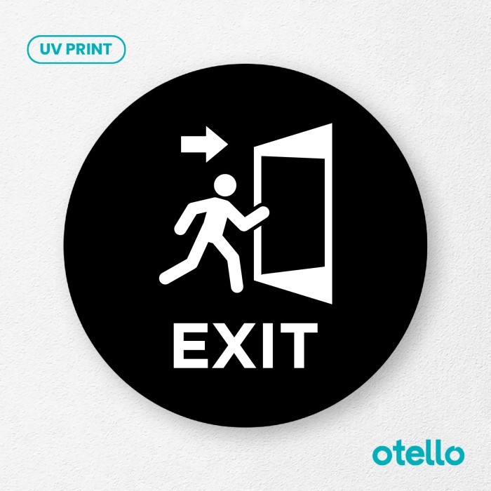 Jual Exit Sign Board Keluar Acrylic Signage Akrilik Label Sticker ...