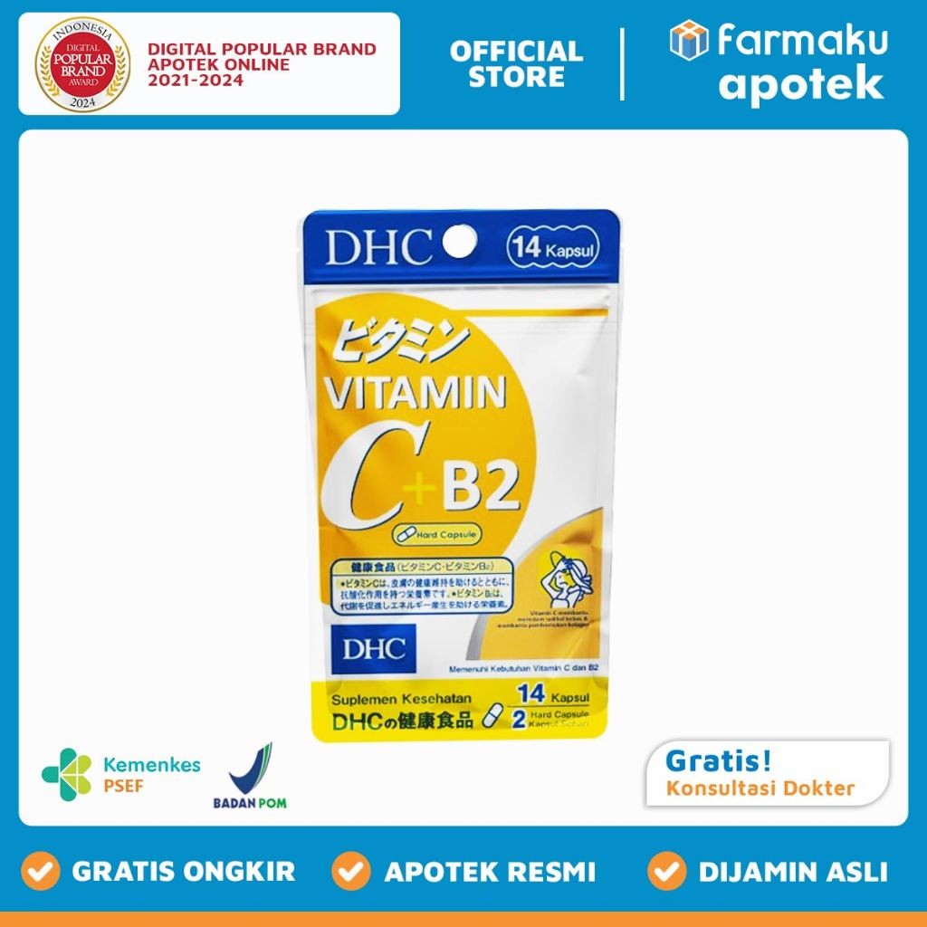 Jual DHC Vitamin C + B2 isi 14 Capsule - KGS | Shopee Indonesia