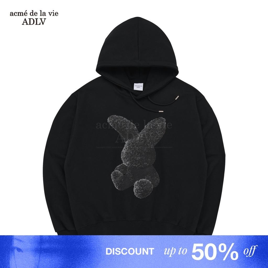 Jual [ADLV] Black Fuzzy Rabbit Hoodie Black - Hoodie Standard Fit ...
