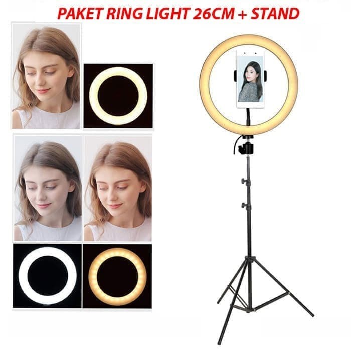 Jual Paket Komplit HALO LED Ring Light 10 inch RL21 8W BI COLOUR ...