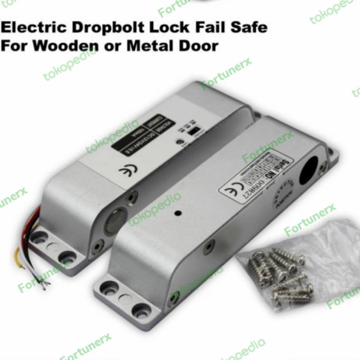 Jual TERBARU Electric Lock Dropbolt Pintu Kayu Pintu Besi - Drop Bolt ...