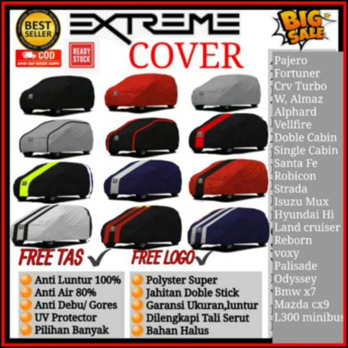 Jual NEW body cover mobil innova fortuner pajero rubicon alphard ford ...