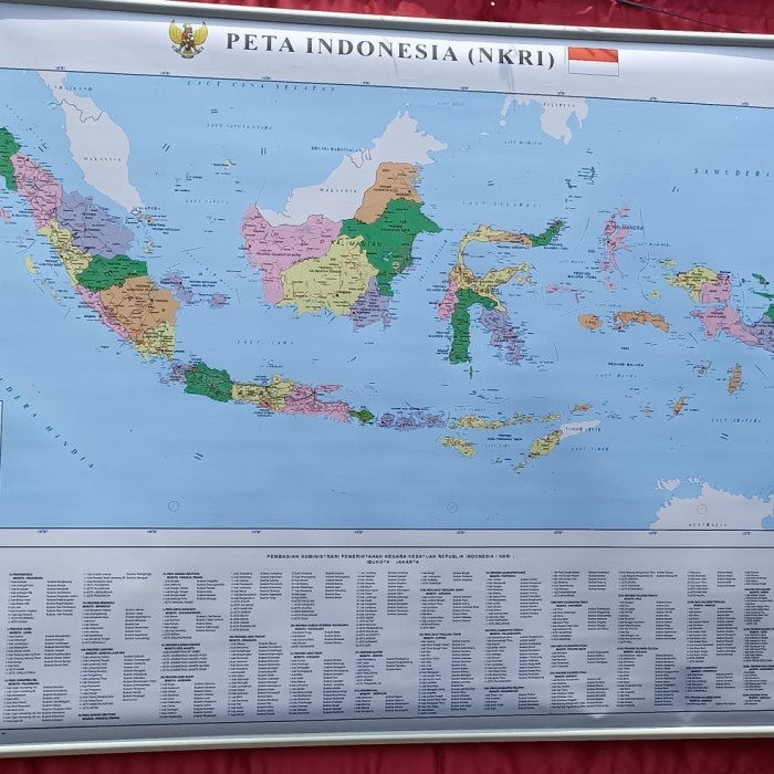 Jual peta indonesia sedang bingkai 38 prov 126 x 98 | Shopee Indonesia