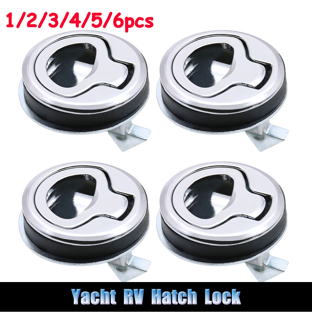 Jual ZOID 2/4pc Round Flush Pull Slam Latch Hatch Locker Lift Handle ...