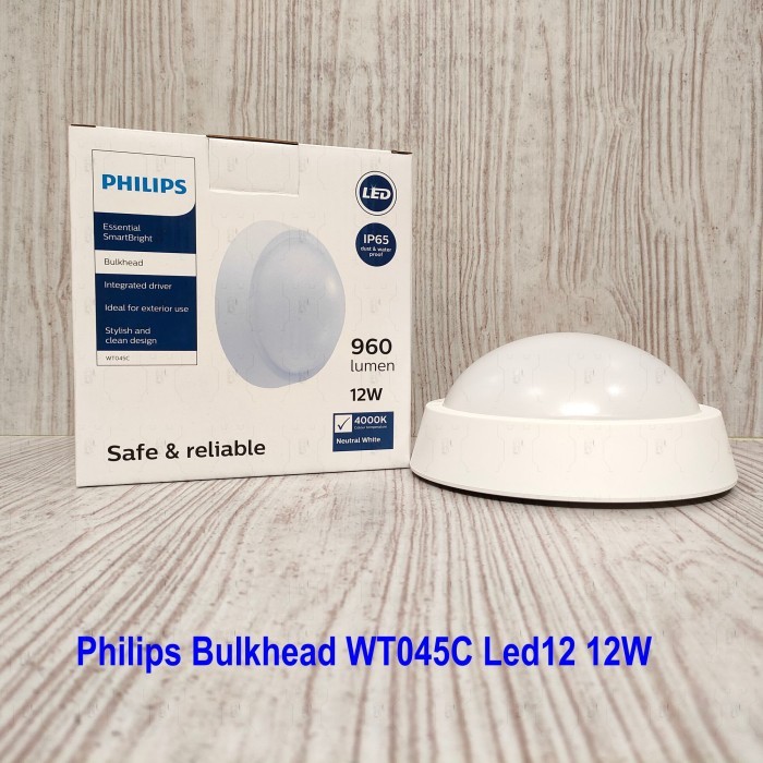 Jual Lampu Dinding Tempel LED WT045C Philips 12W IP67 4000K Semi putih ...