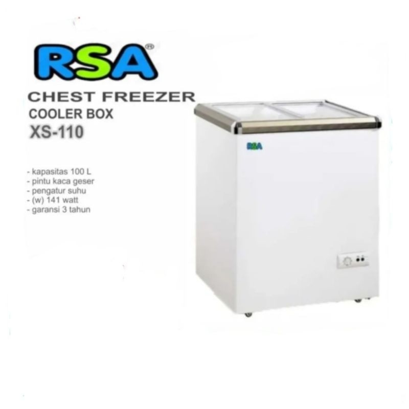 Jual Chest Freezer Box Sliding 100L RSA XS 110 Lemari Pembeku Pintu ...