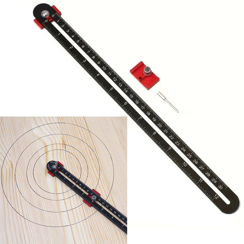 Jual SNK Woodworking Drawing Compass Circular Drawing Ruler Measurement ...