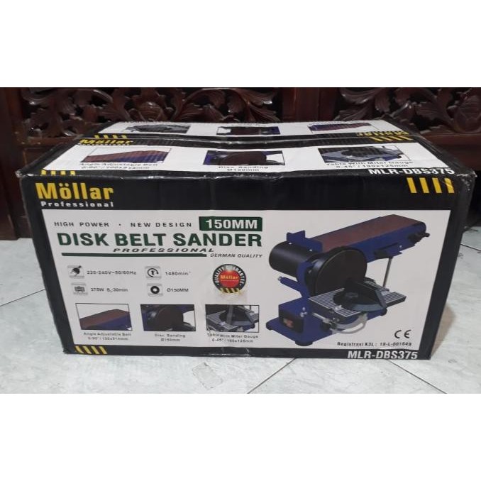 Jual ASLI BELT SANDER DISC SANDER MOLLAR MESIN AMPLAS DUDUK 350W ...