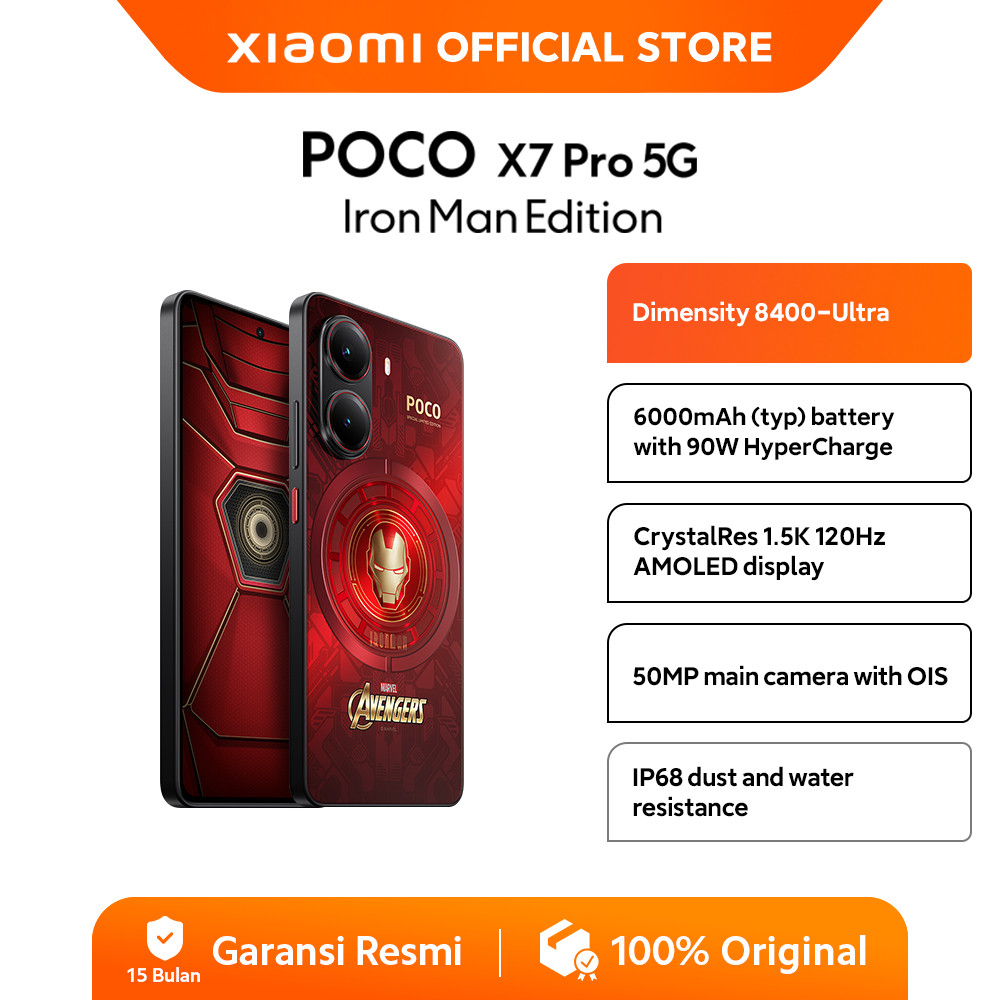 Jual POCO X7 Pro 5G SE Iron Man Edition | Dimensity 8400-Ultra ...
