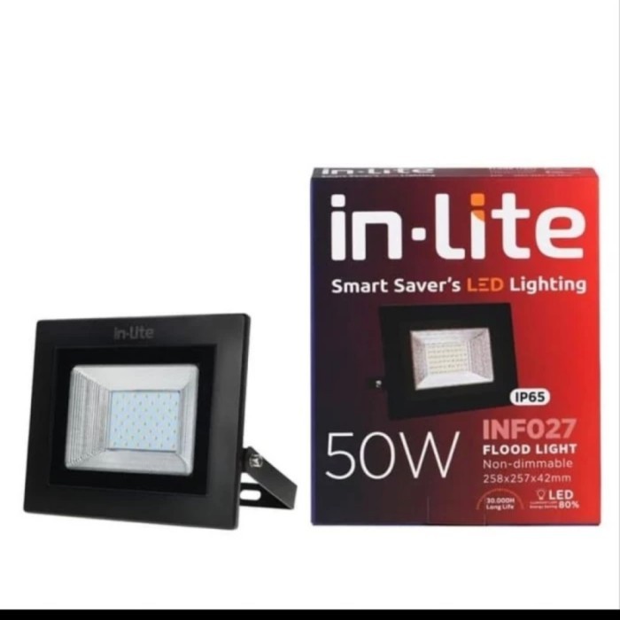 Jual lampu sorot led flood light inlite galaxy inf027 50 watt 50w in-lite | Shopee Indonesia