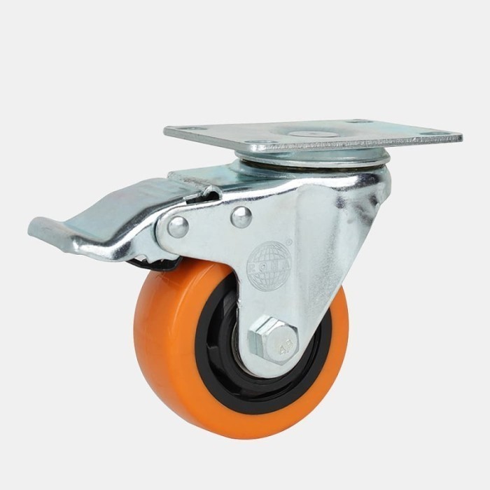 Jual Roha Roda Rem 5" / Roda Troli / Roda Etalase/ Roda Orange Pvc ...
