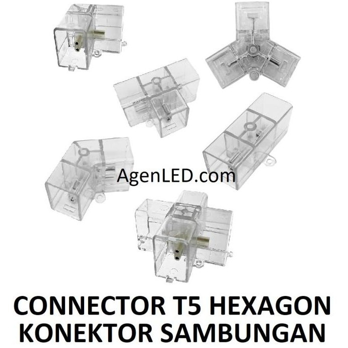 Jual LUMIRS CONNECTOR T5 LED HEXAGON KONEKTOR SOKET LAMPU TL SOCKET ...