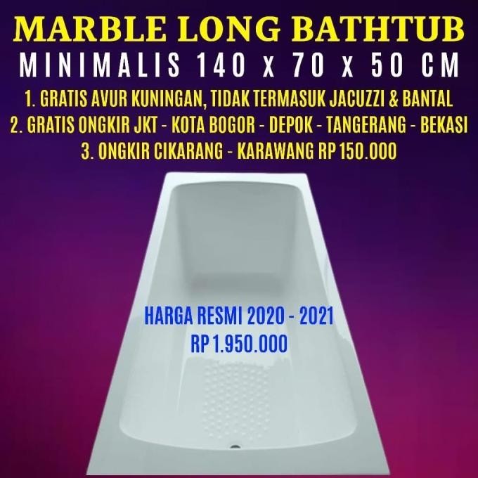 Jual Bath tub / bathtub marble Long / Bak Mandi Besar 140x70x50cm ...