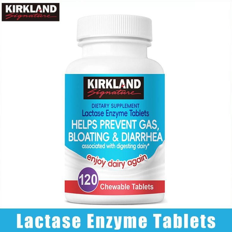 Jual KIRKLAND Lactase Enzyme Chewable Tablets to Treat Lactose ...