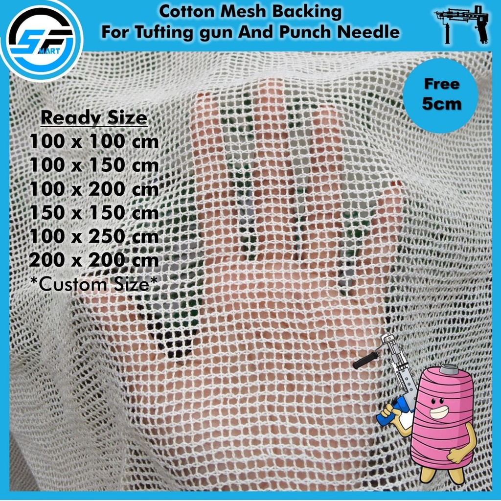 Jual 100x100cm Cottotn Mesh Backing Karpet / Punch Needle / Katun ...