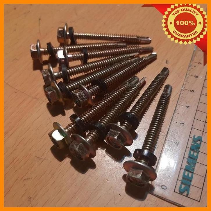 Jual [SPL] SKRUP BAUT BAJA RINGAN/SPANDEK/HOLO/ROOFING KUNING 12X50 ISI - 10 PCS | Shopee Indonesia